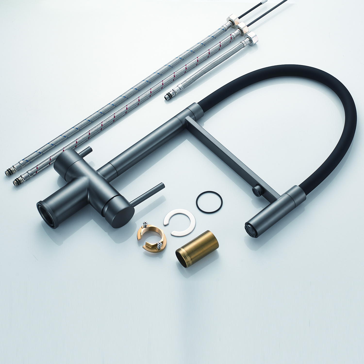 Смеситель для кухни с гибким изливом Shevanik S178T купить в Москве - интернет-магазин ROSE